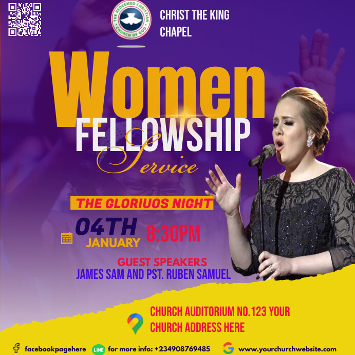 WOMEN FELLOWSHIP SERVICE Template | PosterMyWall