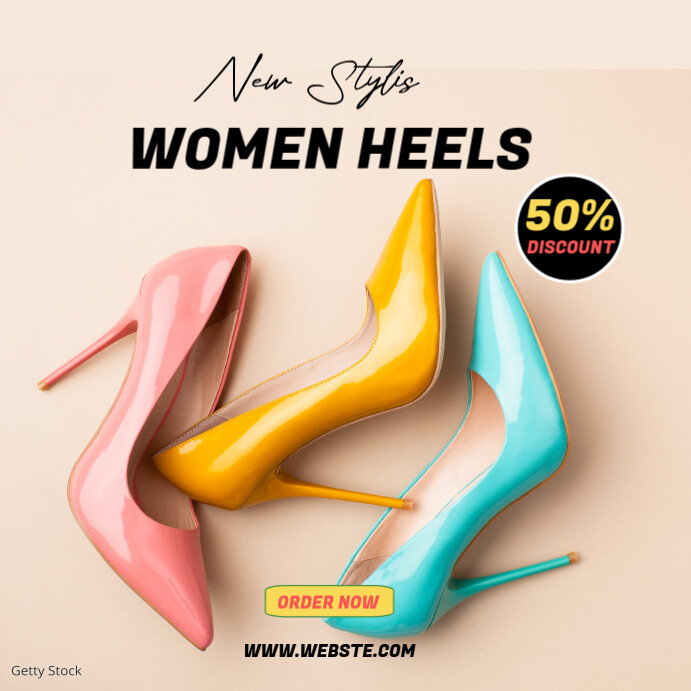 Plantilla de Women heels | PosterMyWall