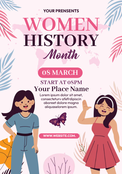 Women History Month Flyer Template | PosterMyWall