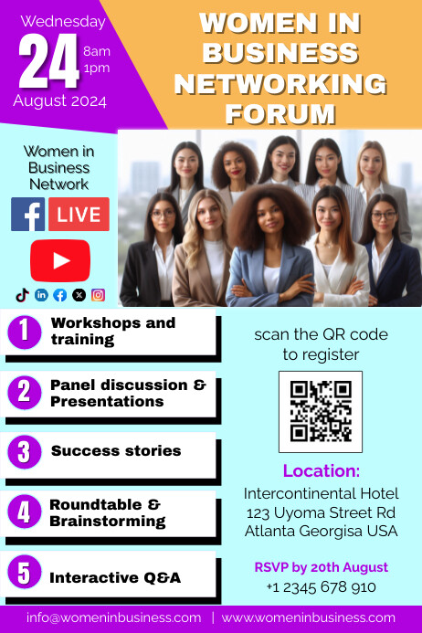 Copy of Women In Business Networking Forum | PosterMyWall
