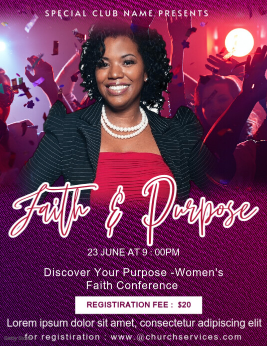 Women in Faith Conference Flyer Template | PosterMyWall