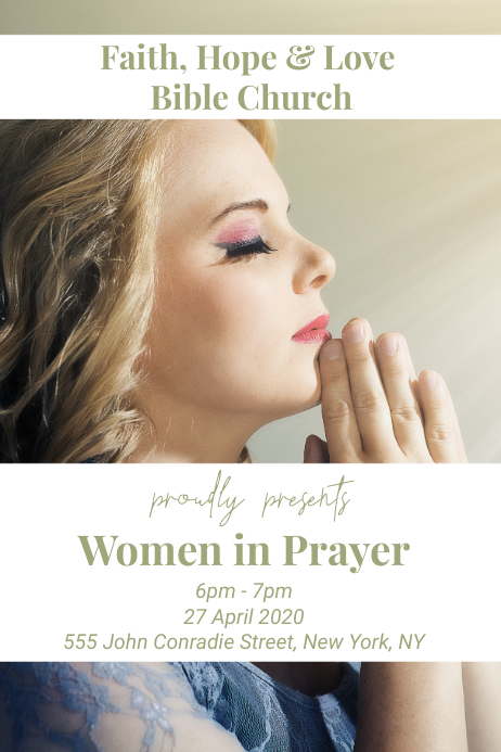 Women in Prayer Template | PosterMyWall