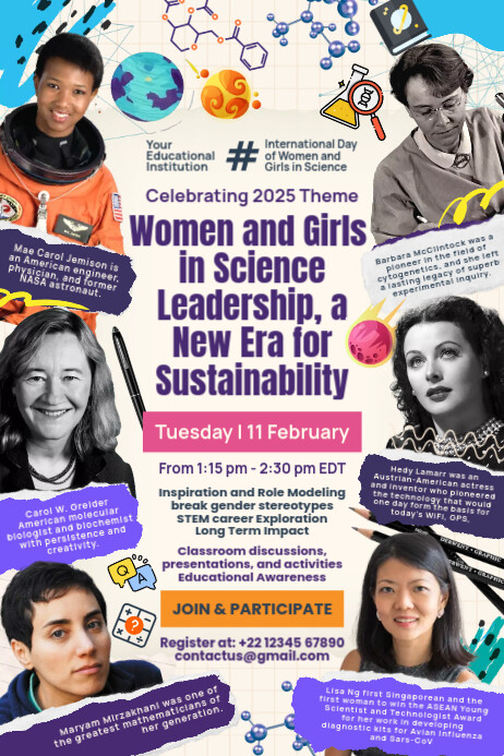 Women in Science Day Poster Template | PosterMyWall