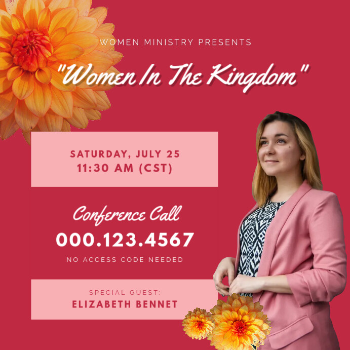 Copy of Women Ministry Conference Call Church Flyer | PosterMyWall
