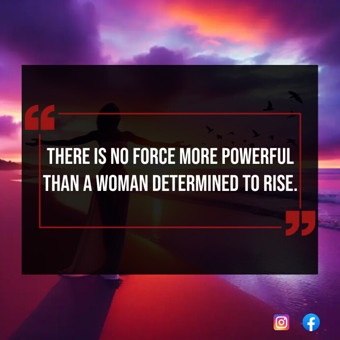 Modèle Women motivational quote post | PosterMyWall