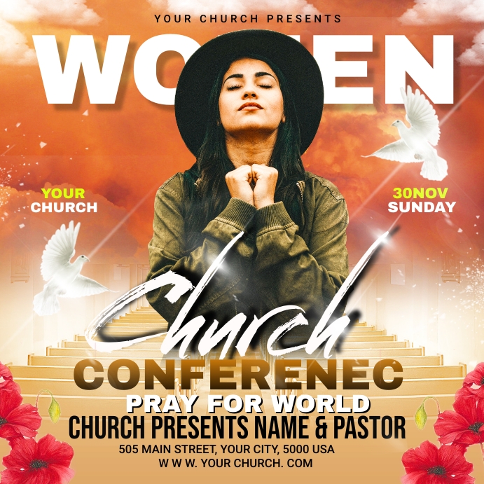 women of church conference flyer Template | PosterMyWall
