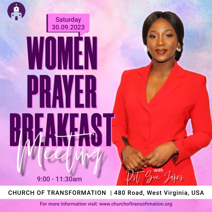 WOMEN PRAYER BREAKFAST MEETING POSTER Template | PosterMyWall