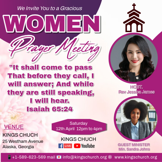Women Prayer Meeting Ad Template | PosterMyWall