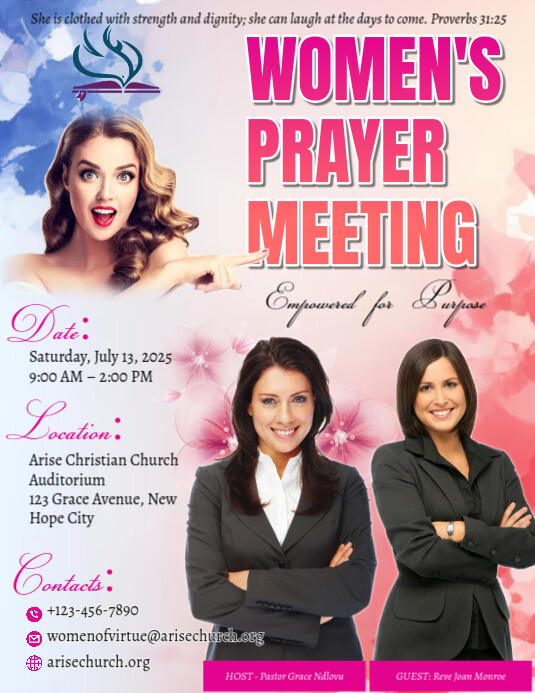 Women Prayer Meeting Ad Template | PosterMyWall