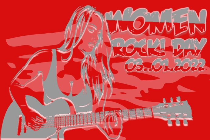 Women Rock! Day Label Template | PosterMyWall