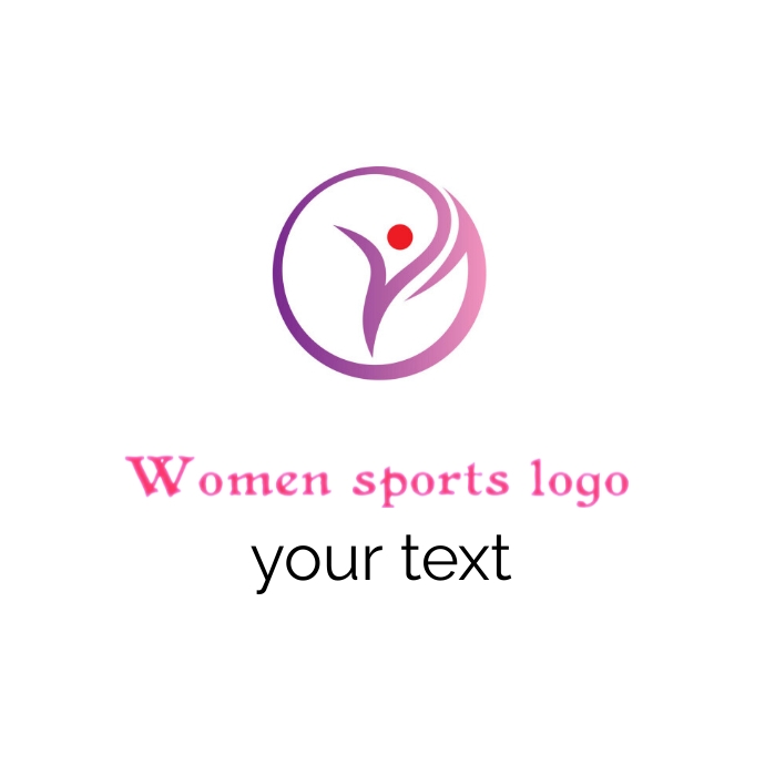 Women sports round logo design template. | PosterMyWall