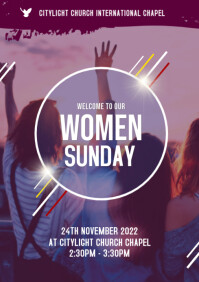 women sunday flyer template | PosterMyWall