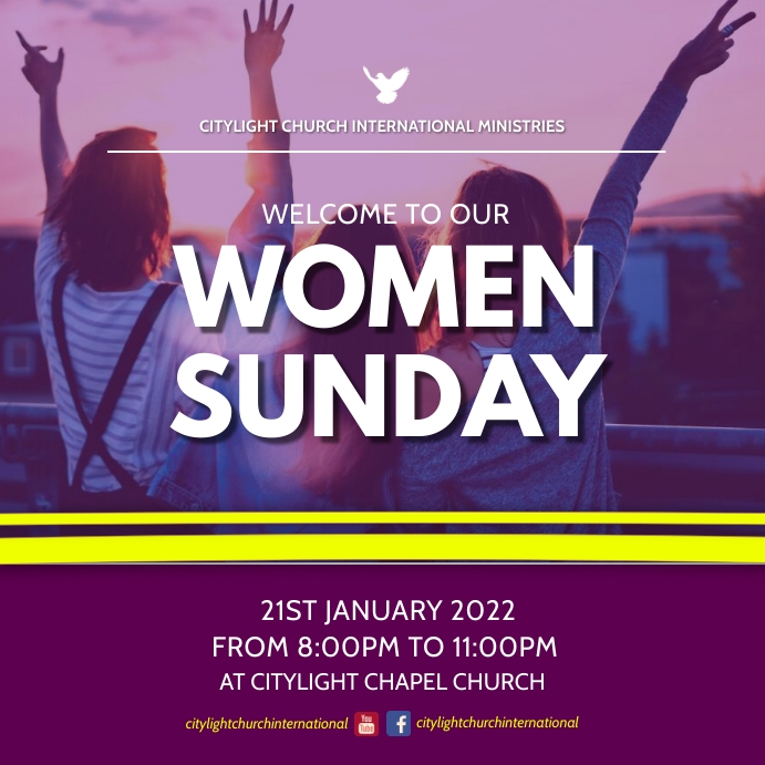 Copy of women sunday flyer template | PosterMyWall