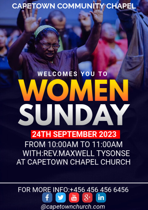 women Sunday flyer template | PosterMyWall