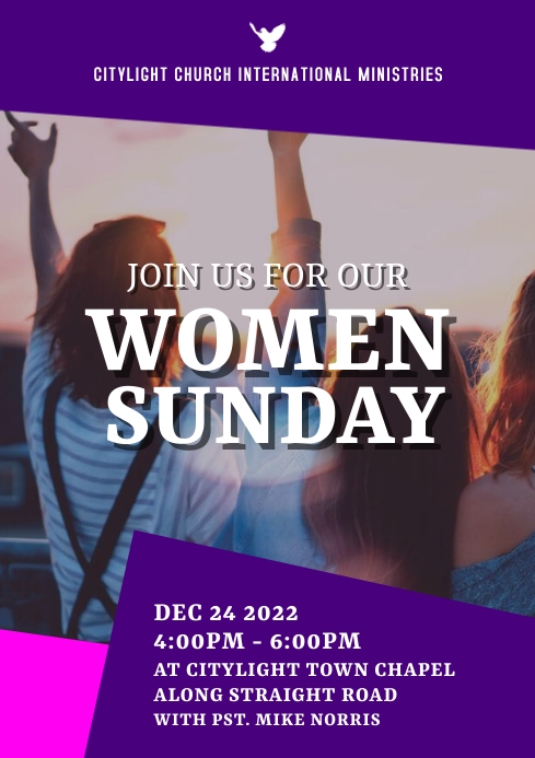 women sunday flyer template | PosterMyWall