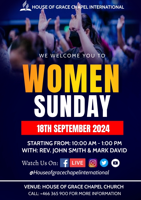 women Sunday flyer template | PosterMyWall