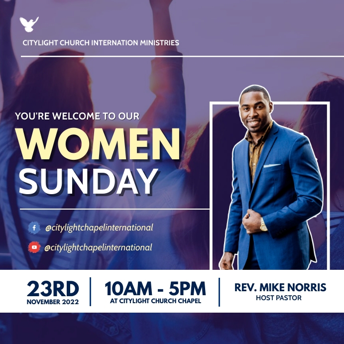 women sunday flyer template | PosterMyWall