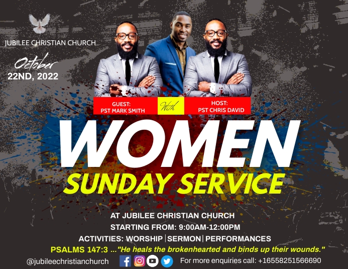 Copy of women sunday service flyer | PosterMyWall