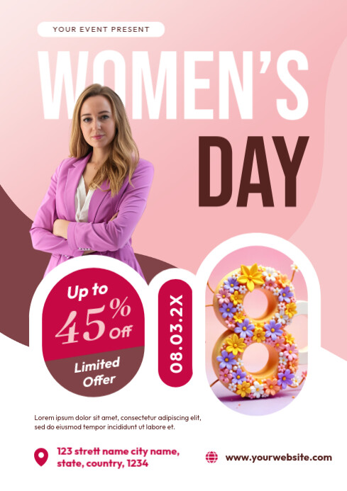 Copy of Womens's day celebration flyer | PosterMyWall