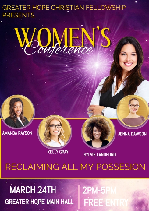 WOMENS CONFERENCE Template | PosterMyWall