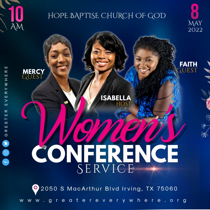 WOMENS CONFERENCE SERVICE 2022 (1) Template | PosterMyWall