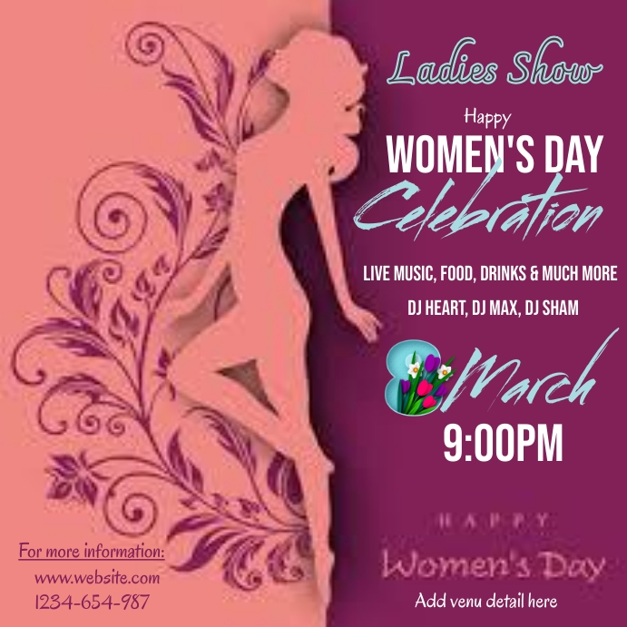 womens day celebration, women day event (1) Template | PosterMyWall