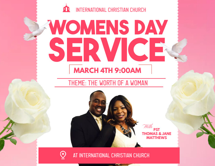 womens day church celebration Template | PosterMyWall