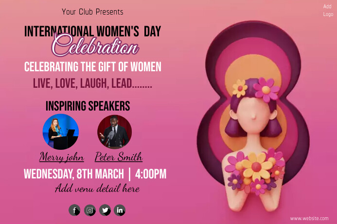 womens day conference, women day event (1) Template | PosterMyWall
