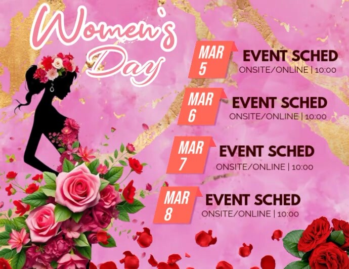 Copy of Womens Day Event schedule | PosterMyWall