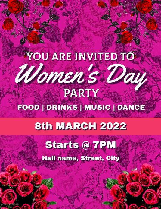 Womens day party flyer Template | PosterMyWall