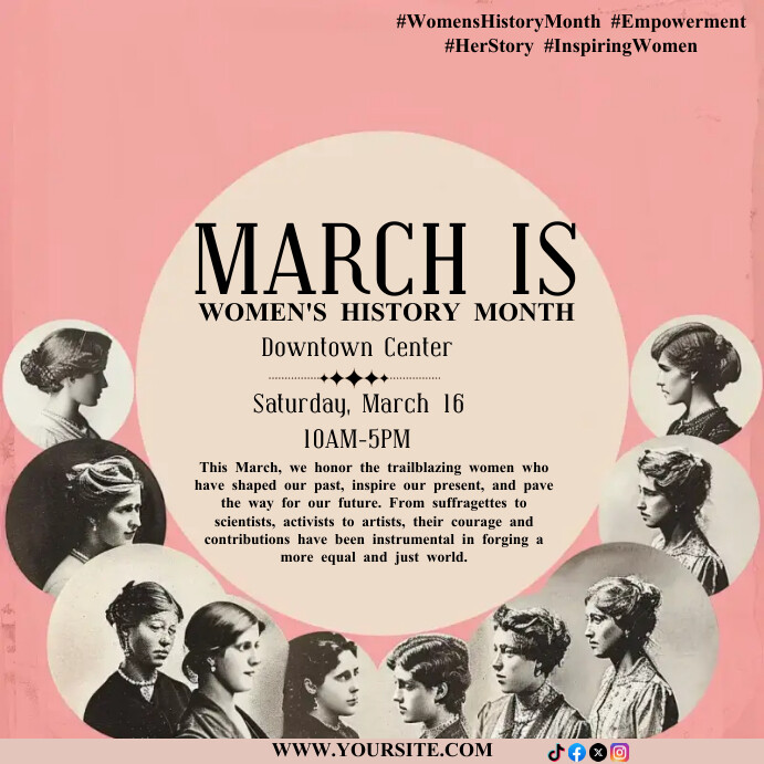 Plantilla de Womens History Month Poster, Womens History M | PosterMyWall