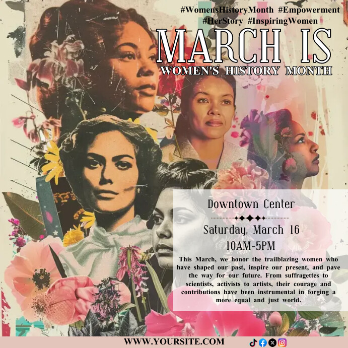 Womens History Month Poster, Womens History M Template | PosterMyWall