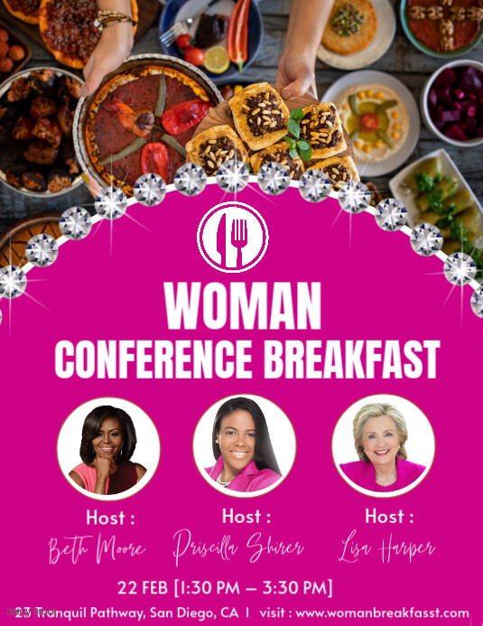 Womens Prayer Breakfast Flyer, Church Flyer Template | PosterMyWall