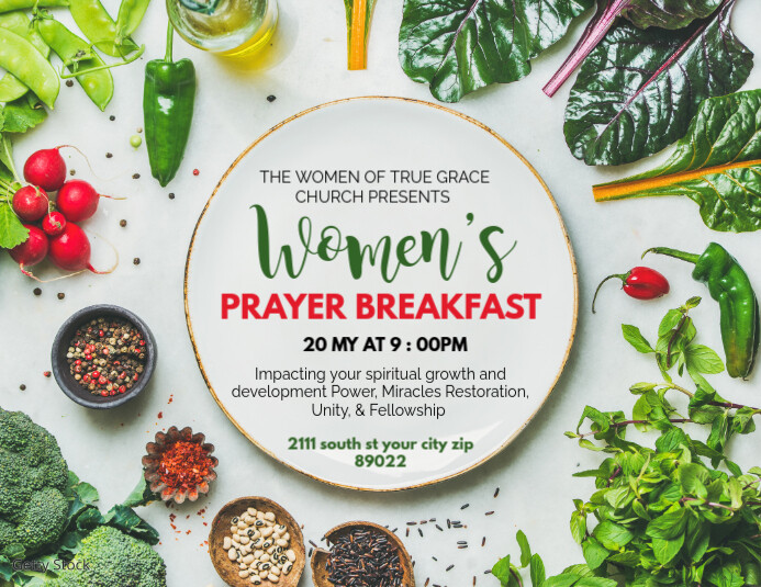 Womens Prayer Breakfast Flyer Template Women's Prayer Breakfast Flyer,