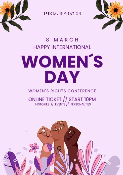 WOMEN´S DAY Template | PosterMyWall