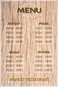 Wood Board Menu 005-04 Template | PosterMyWall