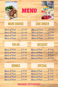 Wood Board Menu Template | PosterMyWall