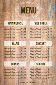 Wood Board Menu Template | PosterMyWall