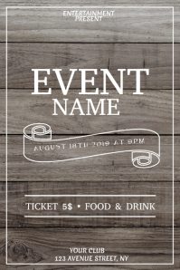 Wood Event Flyer Template | PosterMyWall
