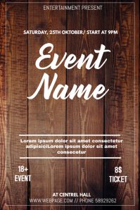 Wood Event Flyer Template | PosterMyWall