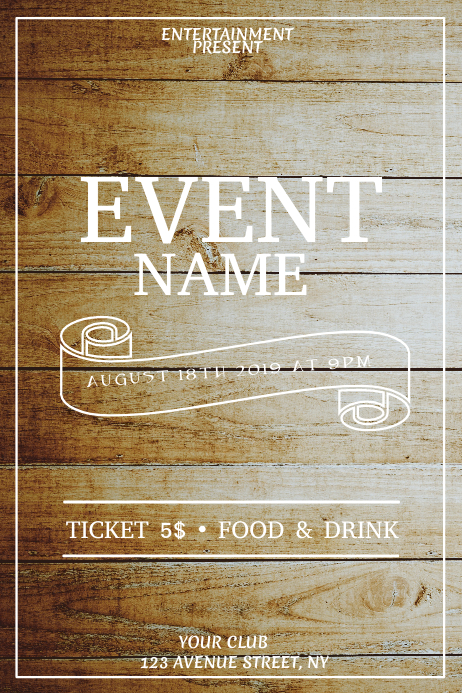 Wood event flyer template | PosterMyWall