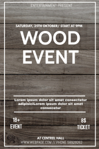 Wood Event Flyer Template | PosterMyWall