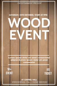 Wood Event Flyer Template | PosterMyWall