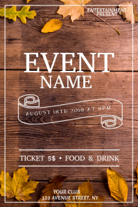Wood event flyer template | PosterMyWall