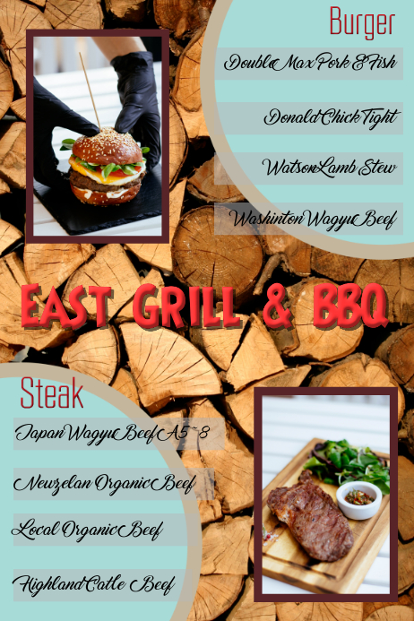 Wood Menu 2020 004-02 Template | PosterMyWall