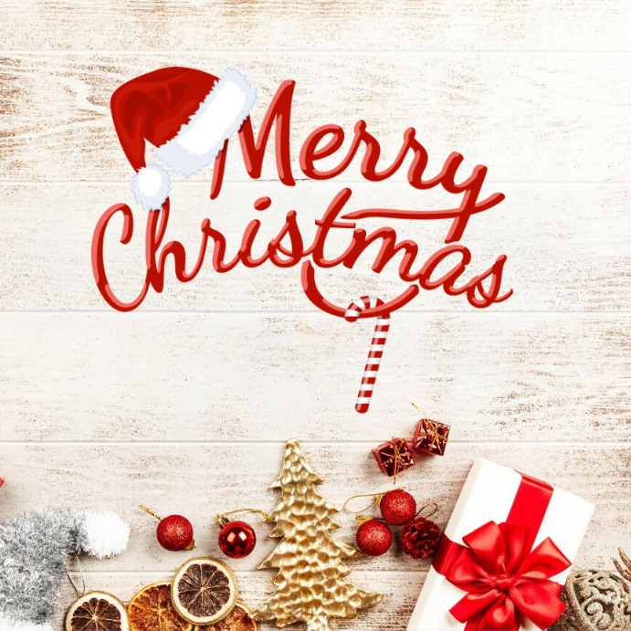 De Plantilla de Diseño de Navidad de Fondo de Madera de | PosterMyWall