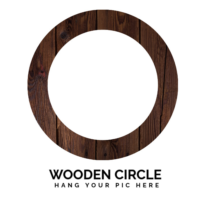 Copy of Wooden Circle Frame Logo | PosterMyWall