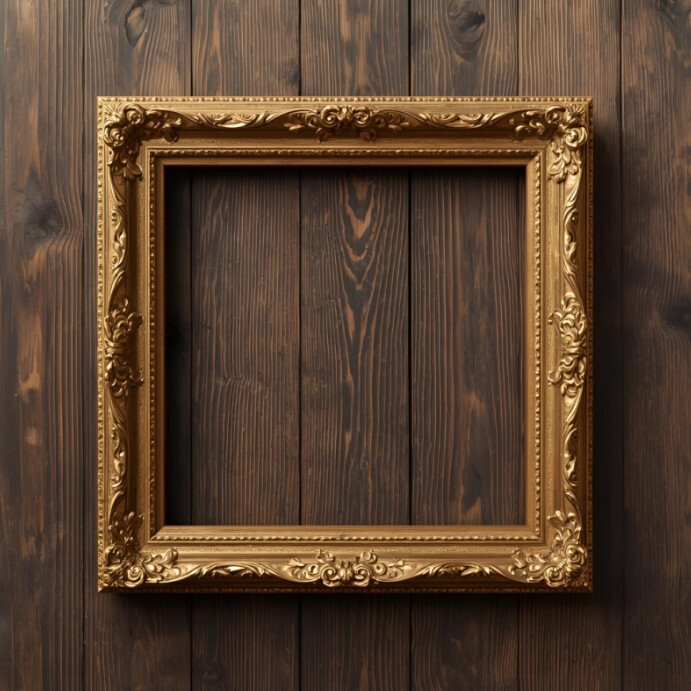Plantilla de Wooden Picture Frame 1080 x 1080 Template | PosterMyWall