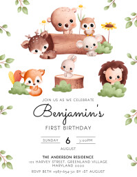 Woodland Animals Template | PosterMyWall