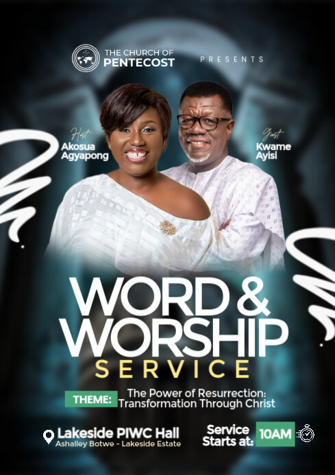 Copy of Word & Worship Service Template | PosterMyWall